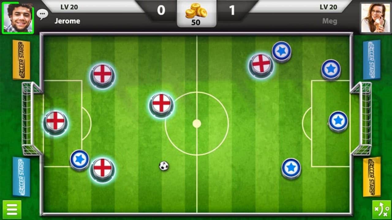 Soccer Stars - Le jeu de foot multijoueur aux allures de Subbuteo